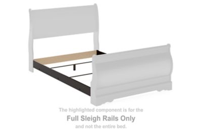 Huey Vineyard - Black - Full Sleigh Rails – Mega Furniture USA