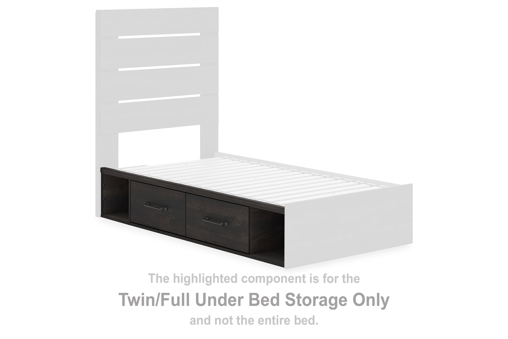 Hollivern - Dark Gray - Twin/Full Under Bed Storage – Mega Furniture USA