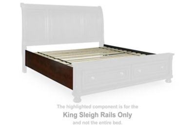 Porter - Rustic Brown - Sleigh King Rails – Mega Furniture USA