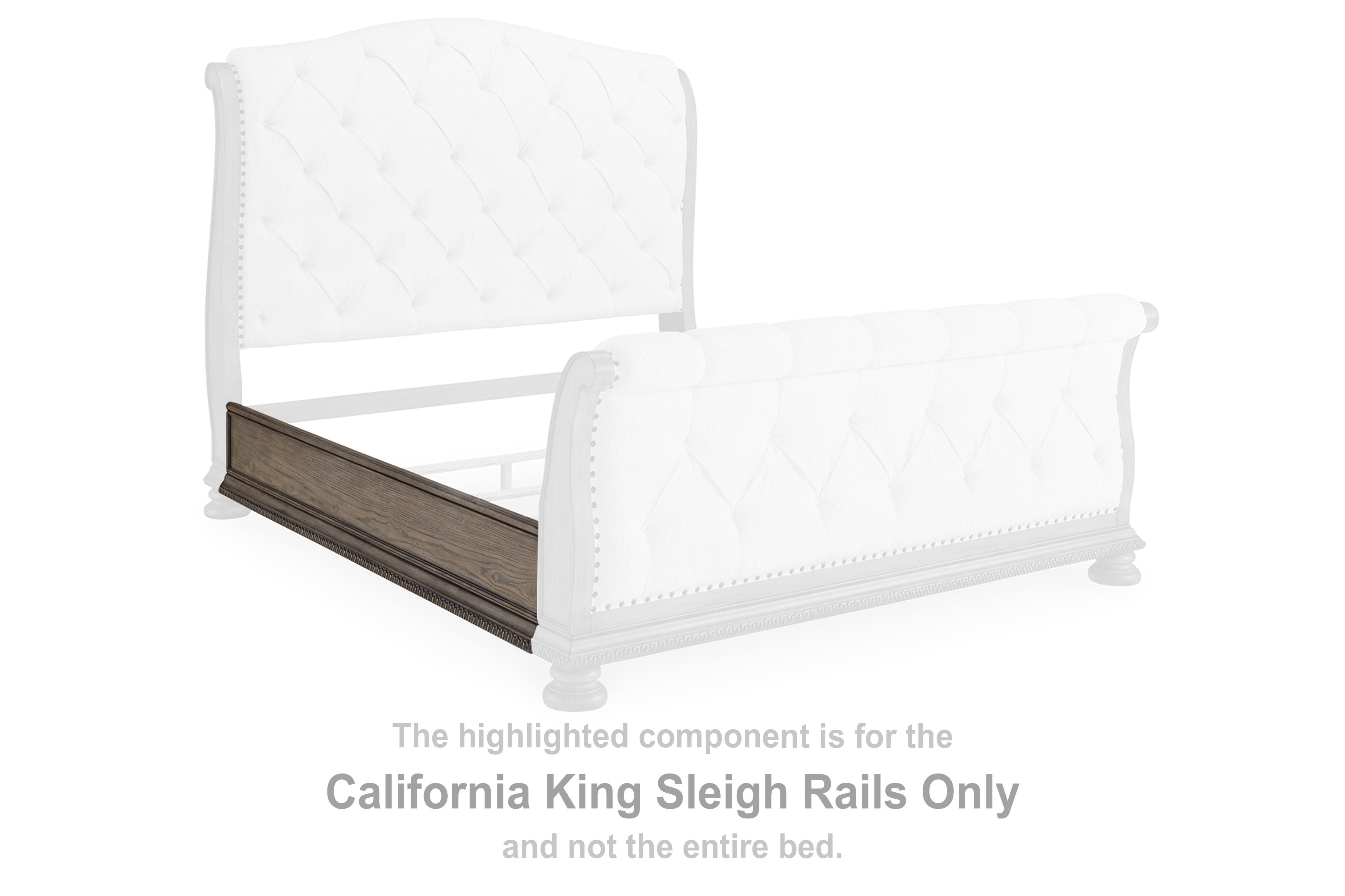 Ardenfield - Light Brown - California King Sleigh Rails – Mega ...