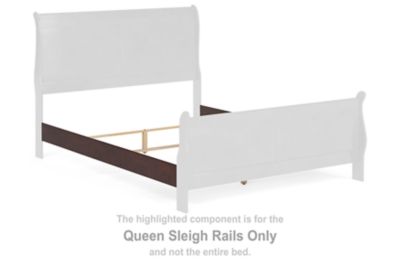 Alisdair - Reddish Brown - Queen Sleigh Rails – Mega Furniture USA